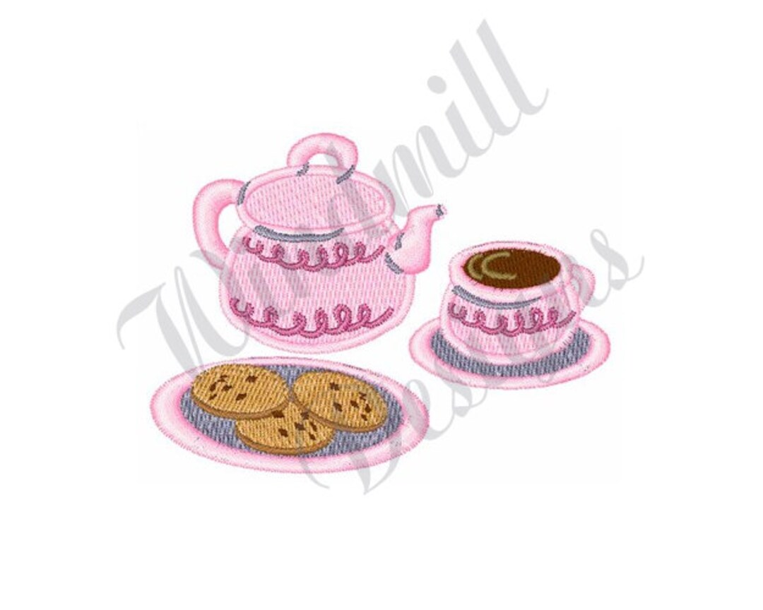 Tea Set - Machine Embroidery Design, Embroidery Designs, Machine ...