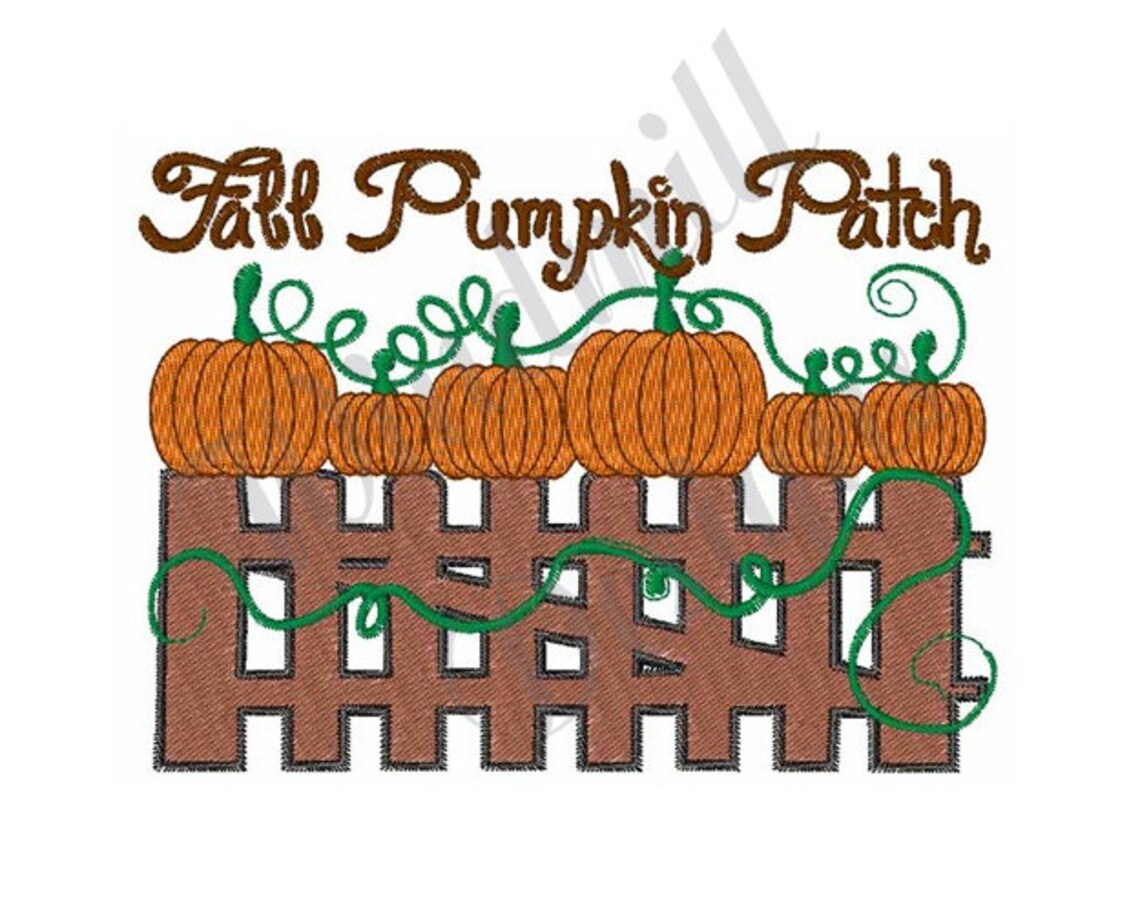Fall Pumpkin Patch Machine Embroidery Design, Embroidery Designs ...