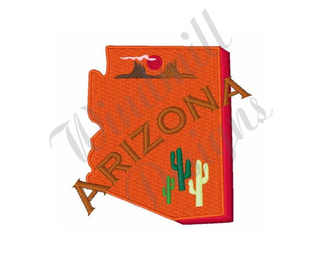 State of Arizona, Arizona State - Machine Embroidery Design - Etsy