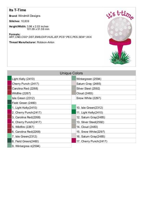 Golf Tee Time - Machine Embroidery Design, Embroidery Designs, Machine ...