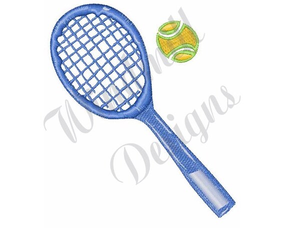 Tennis Racket Machine Embroidery Design Embroidery Designs - Etsy