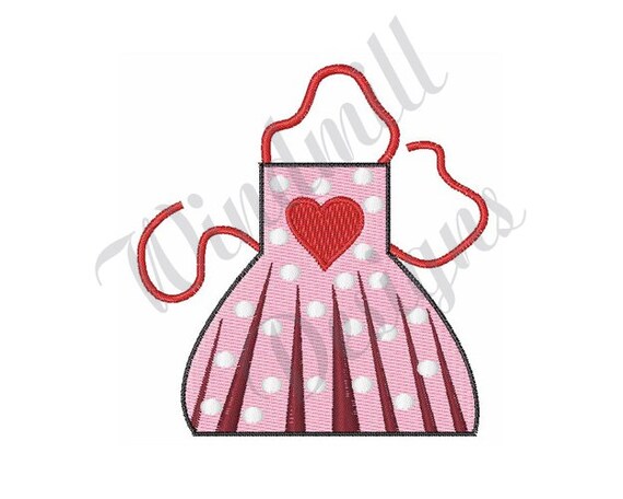Heart Apron Machine Embroidery Design Embroidery Designs | Etsy