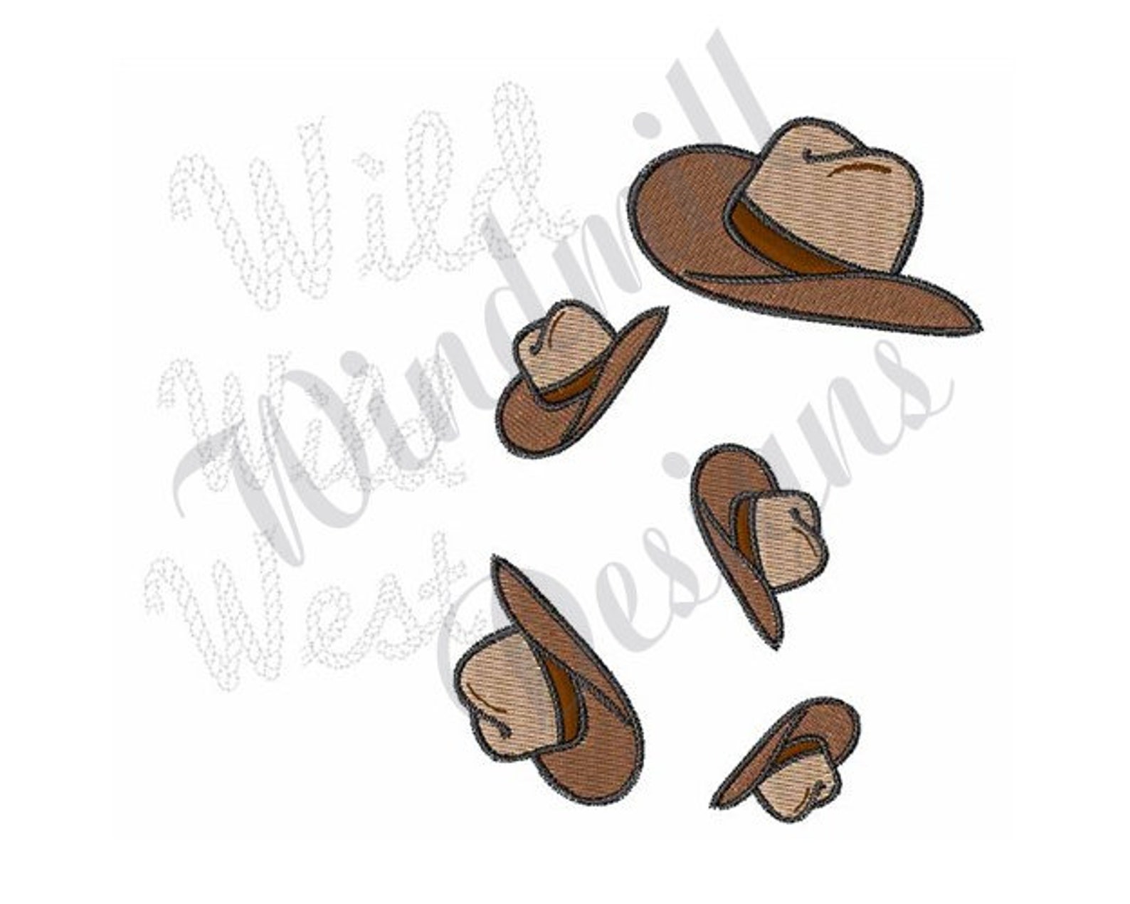 Cowboy Hat Machine Embroidery Design Embroidery Designs | Etsy