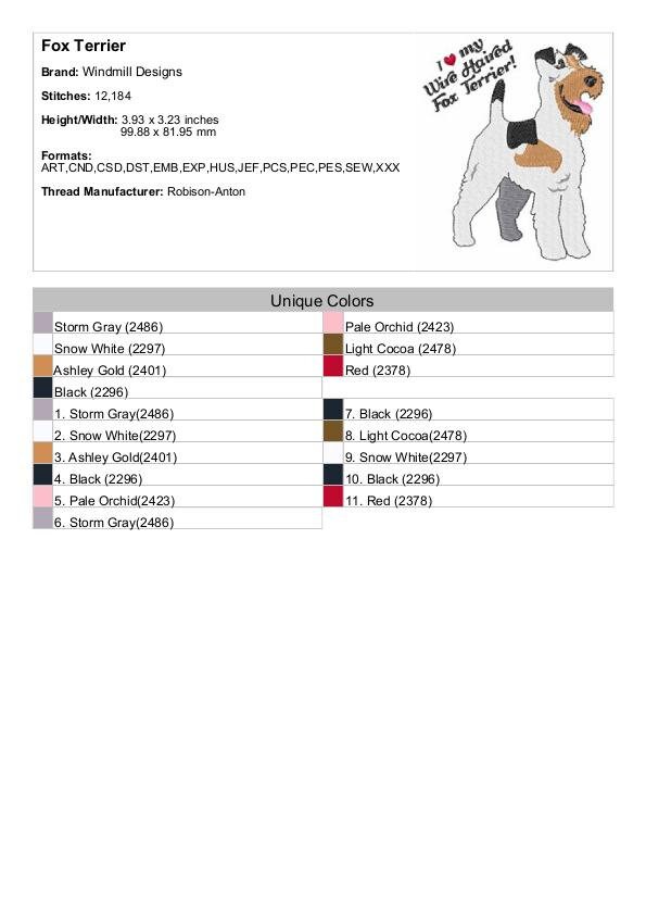 Fox Terrier Dog Machine Embroidery Design Embroidery - Etsy
