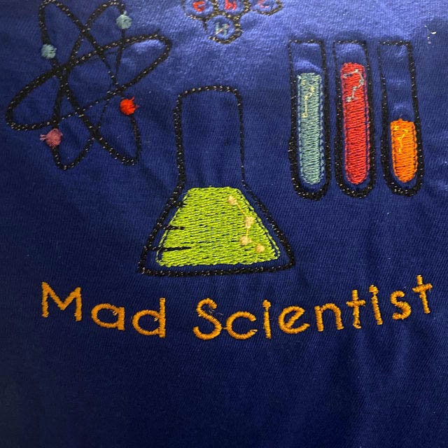 Mad Scientist Machine Embroidery Design Embroidery Designs - Etsy