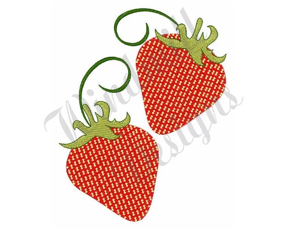 Strawberries Machine Embroidery Design Embroidery Designs - Etsy