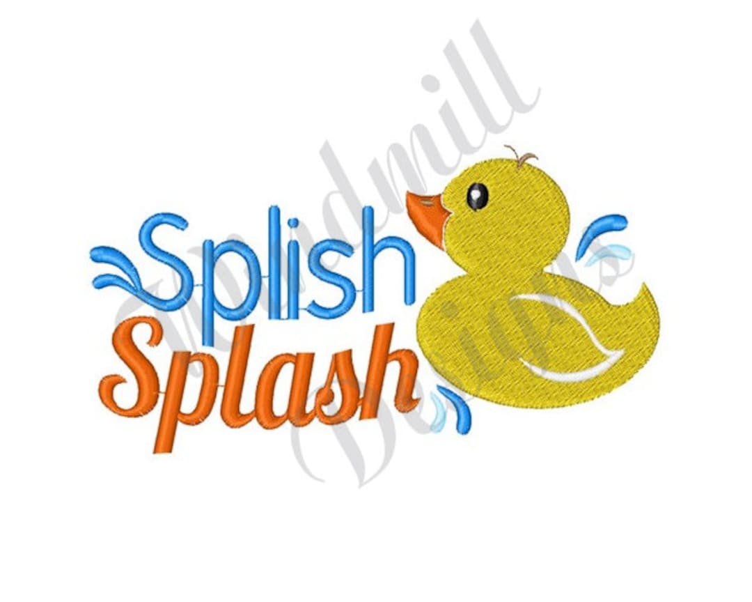 Rubber Duck Splish Splash Machine Embroidery Design, Embroidery Designs ...