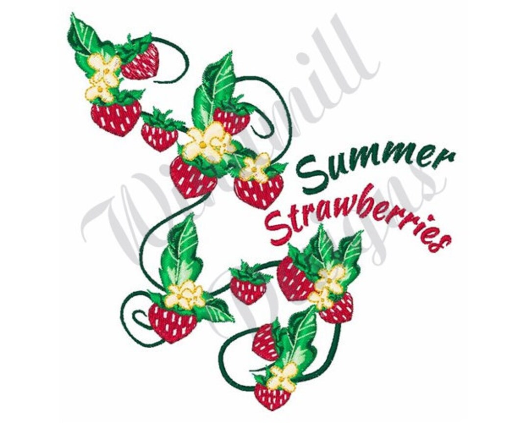 Strawberries - Machine Embroidery Design, Embroidery Designs, Machine ...