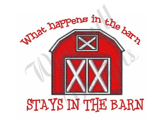 Red Barn Machine Embroidery Design Embroidery Designs | Etsy