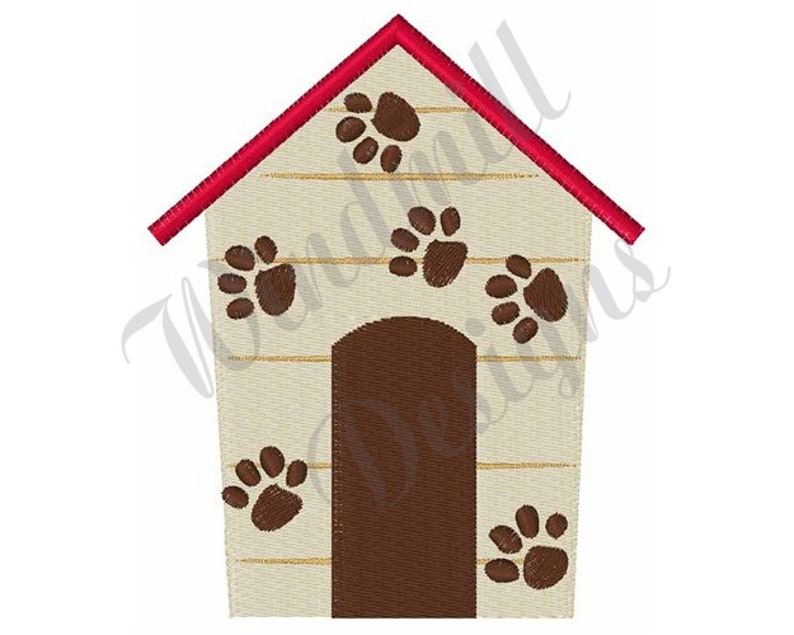 Dog House Machine Embroidery Design Embroidery Designs | Etsy