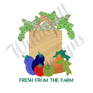 Farm Fresh Vegetables - Machine Embroidery Design, Embroidery Designs ...