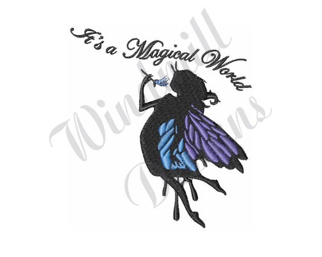 Fairy Pixie Silhouette - Machine Embroidery Design, Embroidery Designs ...