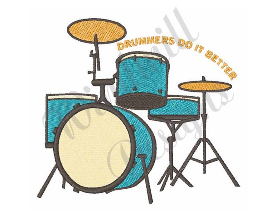 Drummer Set - Machine Embroidery Design, Embroidery Designs, Machine ...