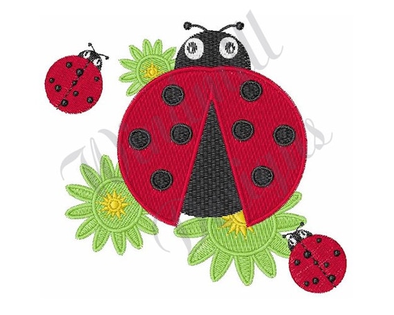 Ladybugs Machine Embroidery Design Embroidery Designs | Etsy