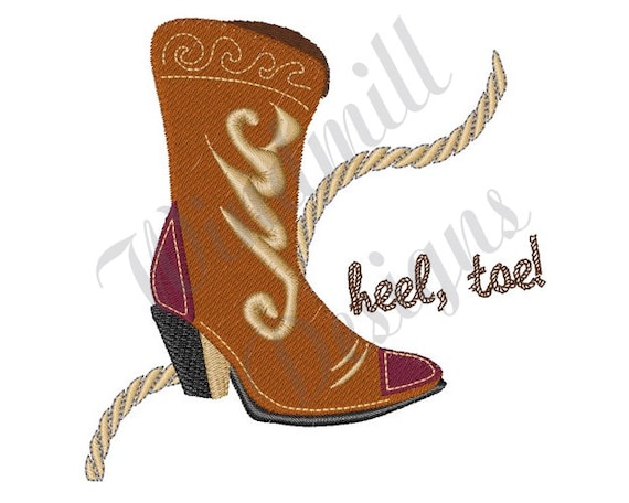 Cowboy Boots Machine Embroidery Design Embroidery Designs | Etsy
