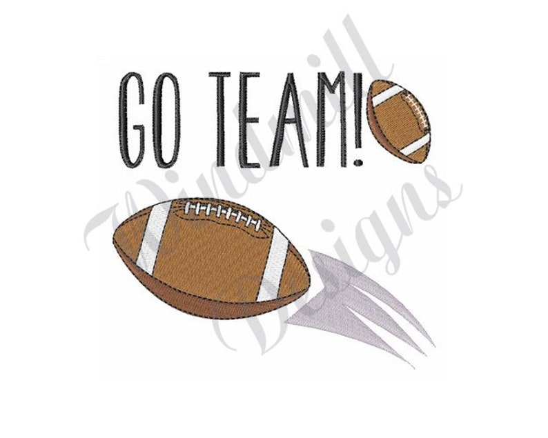Go Team Football Machine Embroidery Design Embroidery | Etsy