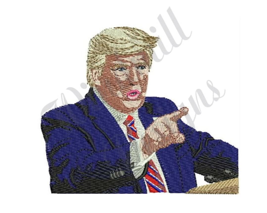 Donald Trump Machine Embroidery Design, Embroidery Designs, Machine ...