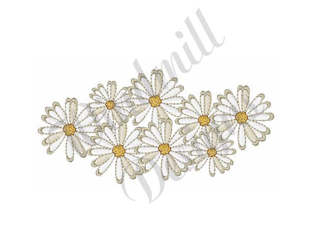Daisy Flowers - Machine Embroidery Design, Embroidery Designs, Machine ...