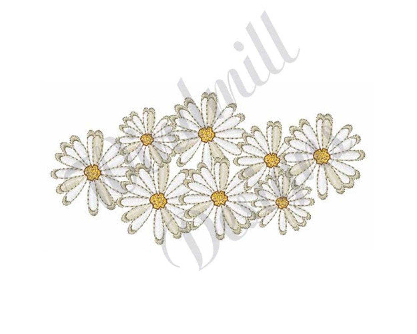 Daisy Flowers Machine Embroidery Design Embroidery Designs - Etsy