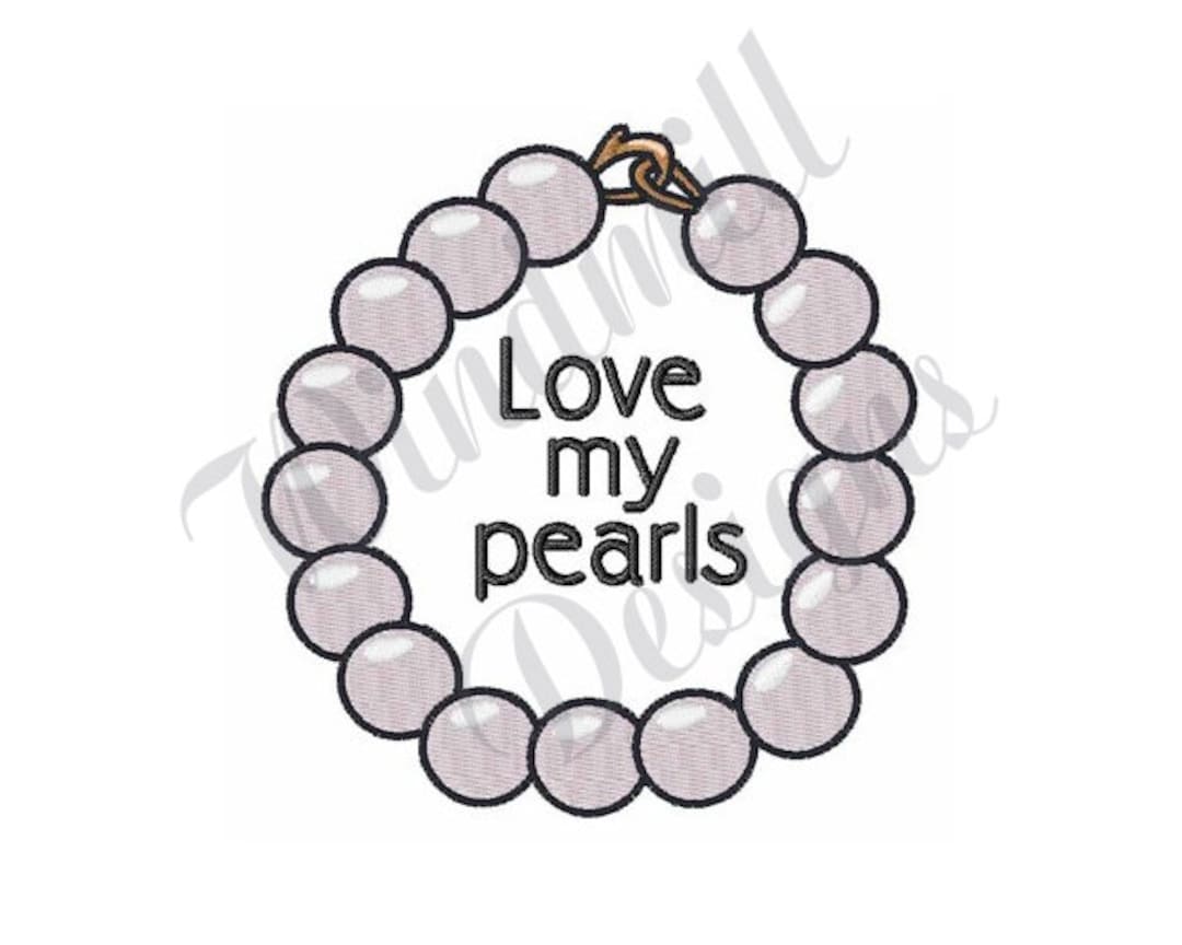 Pearl Necklace Machine Embroidery Design Embroidery - Etsy