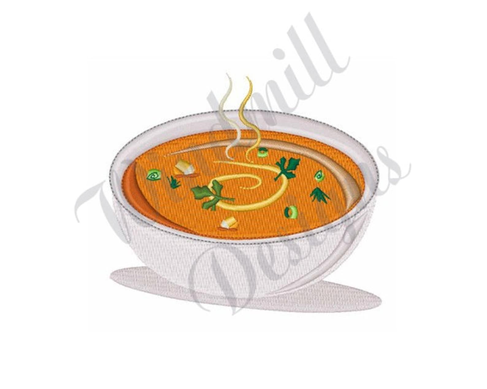 Bowl of Soup - Machine Embroidery Design, Embroidery Designs, Machine ...