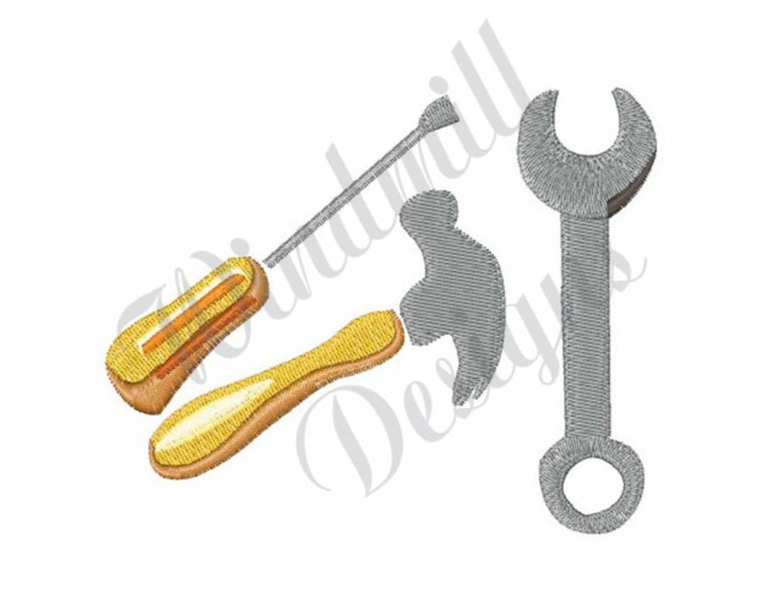 Hammer Screwdriver Wrench - Machine Embroidery Design, Embroidery ...