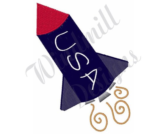 Usa Rocket Machine Embroidery Design Embroidery Designs | Etsy
