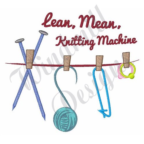 Knitting Unraveling Machine Embroidery Design - Etsy