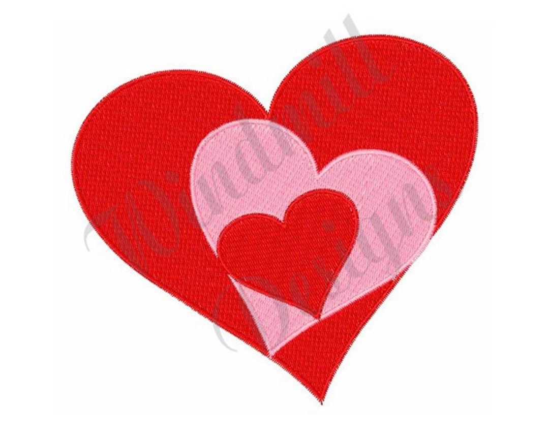 Red Hearts - Machine Embroidery Design, Embroidery Designs, Embroidery ...