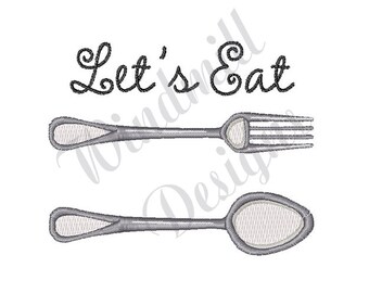Slotted Spoon Machine Embroidery Design Instant Download - Etsy