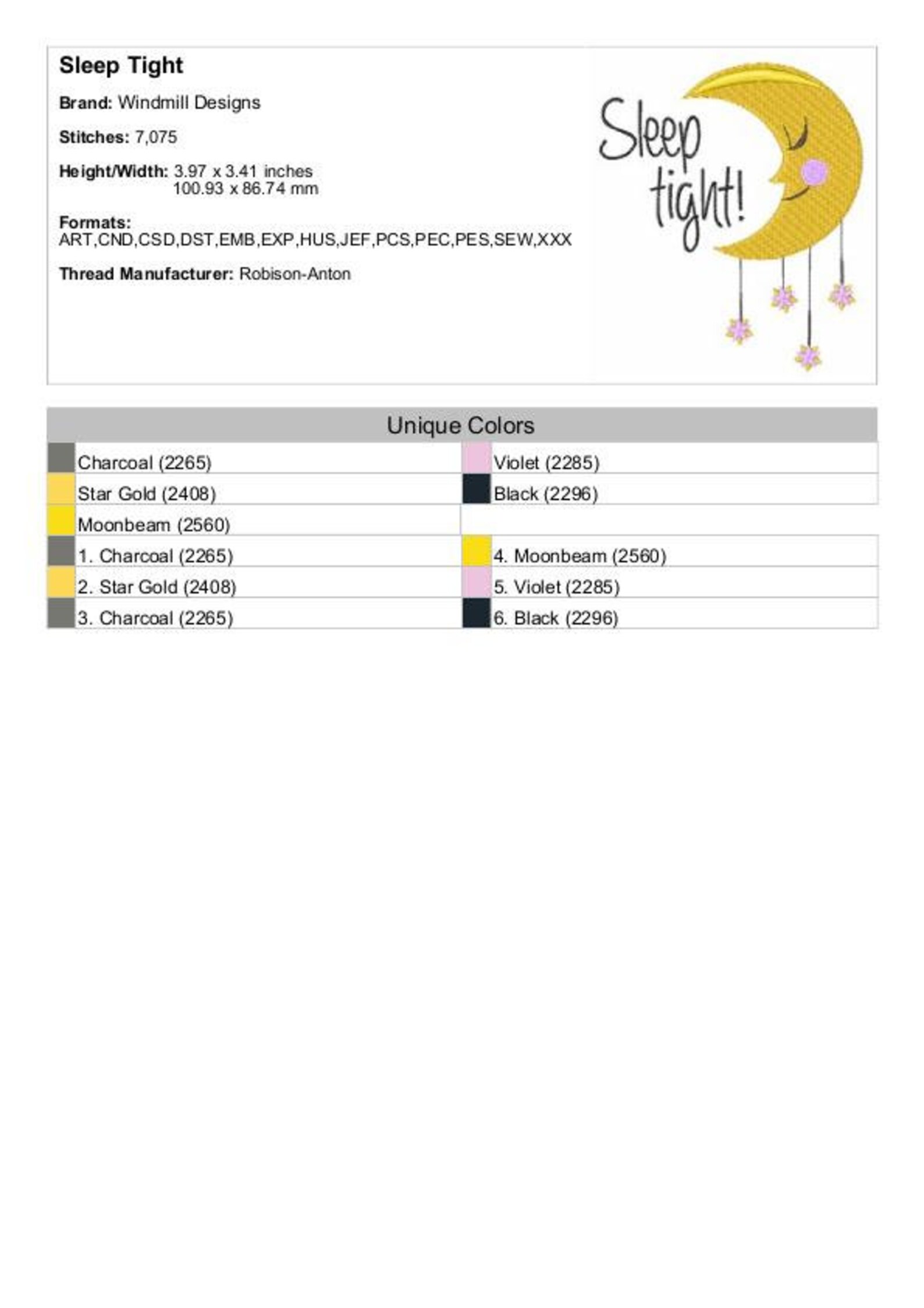 Sleep Tight Machine Embroidery Design Embroidery Designs - Etsy