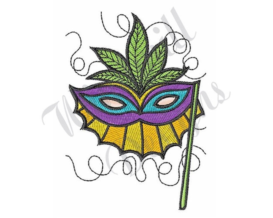 Masquerade Mask Machine Embroidery Design, Embroidery Designs ...