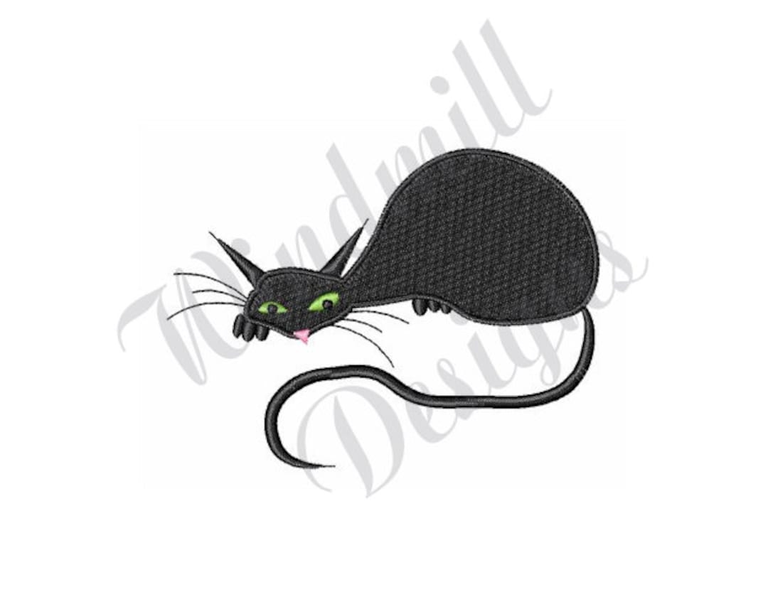 Halloween Black Cat - Machine Embroidery Design, Embroidery Designs ...