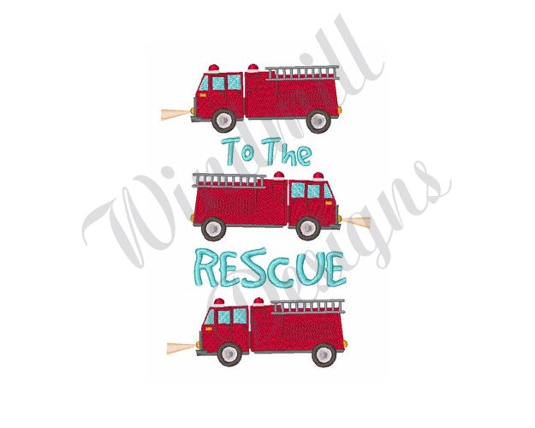 Firefighter to the Rescue - Machine Embroidery Design, Embroidery ...