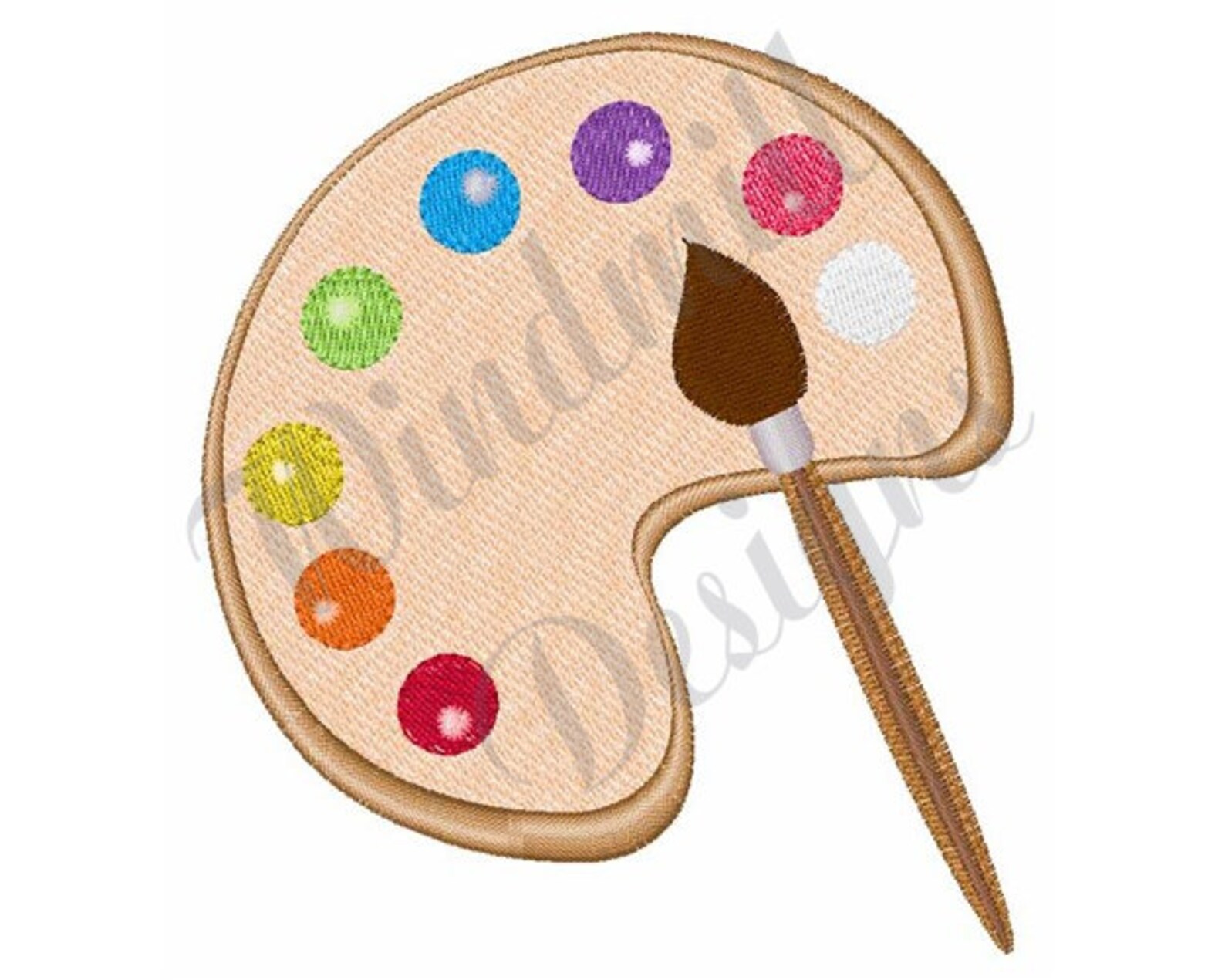 Paint Palette Machine Embroidery Design Embroidery Designs - Etsy
