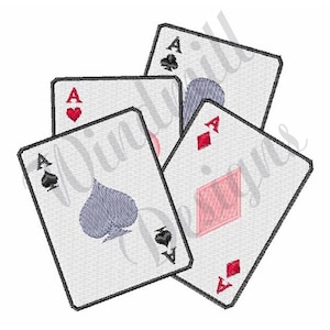 Four Aces - Machine Embroidery Design, Embroidery Designs, Machine ...