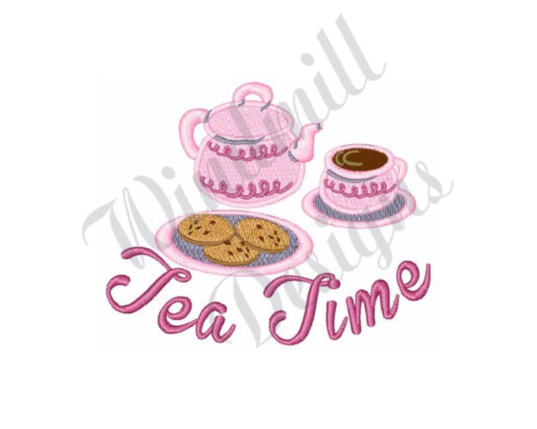 Tea Time - Machine Embroidery Design, Embroidery Designs, Machine ...