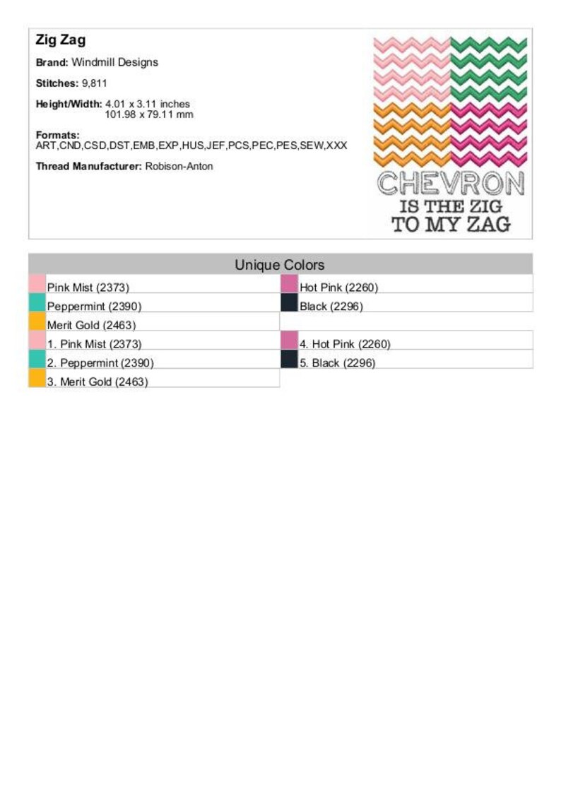 Chevron Zig Zag - Machine Embroidery Design, Embroidery Designs ...