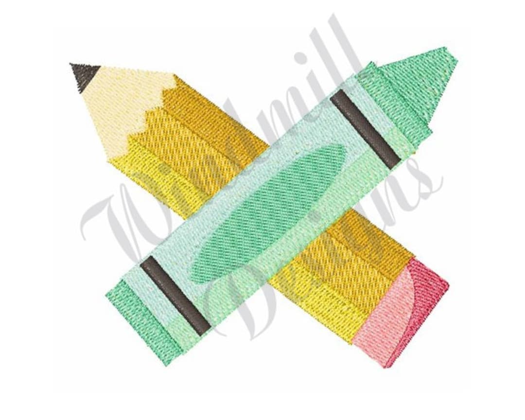 Pencil & Crayon - Machine Embroidery Design, Embroidery Designs ...