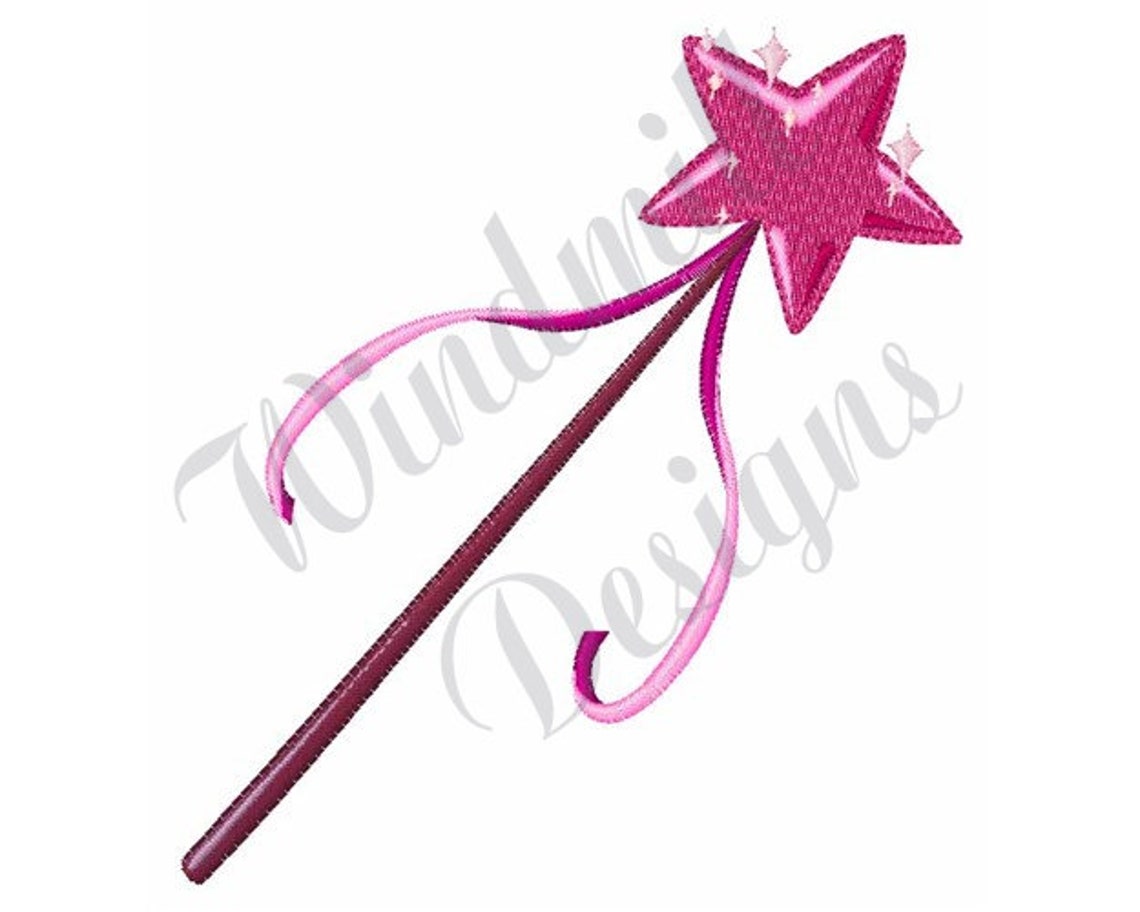 Princess Magic Wand Machine Embroidery Design Embroidery - Etsy