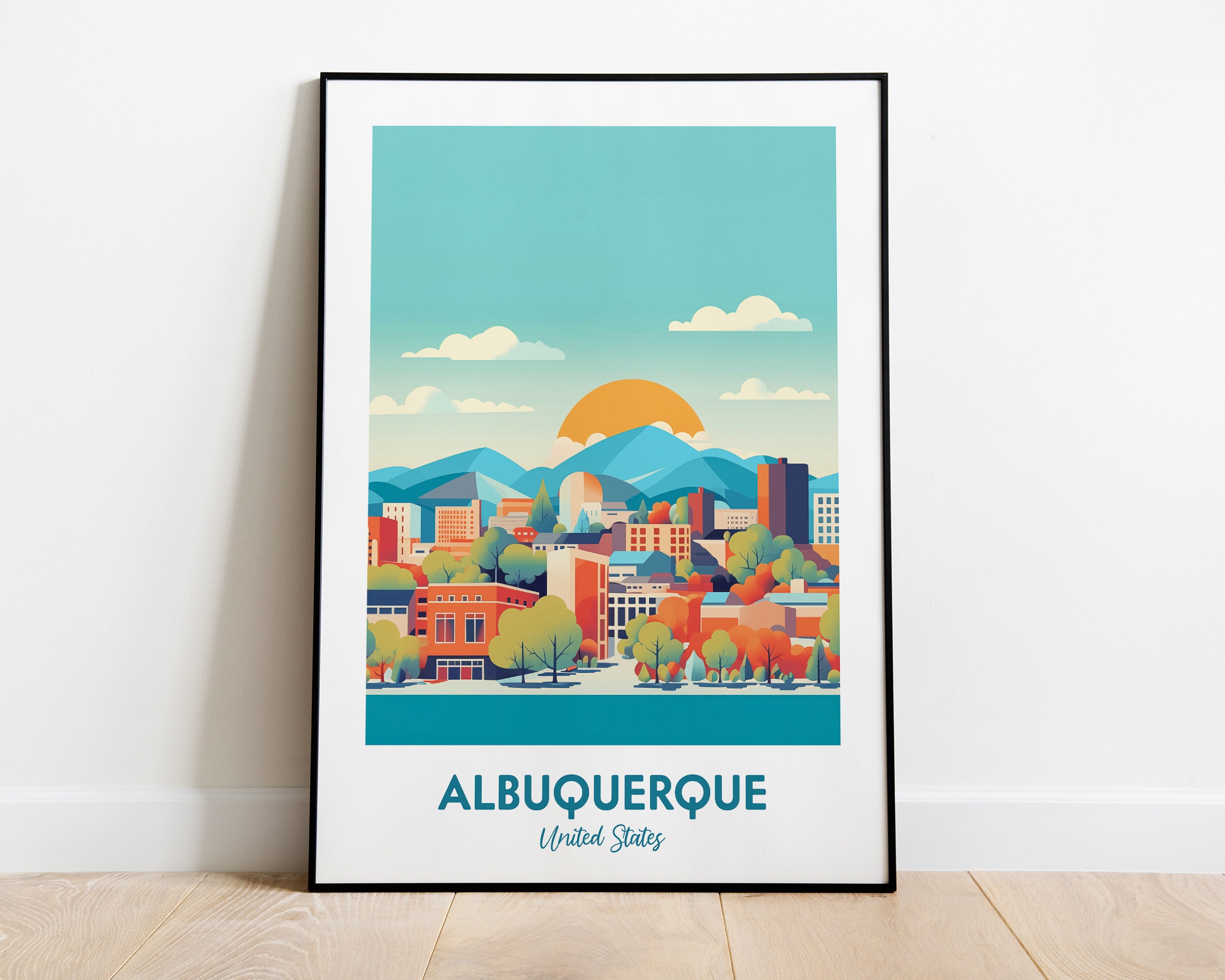 Albuquerque Travel Poster, Albuquerque Print, Albuquerque New Mexico ...