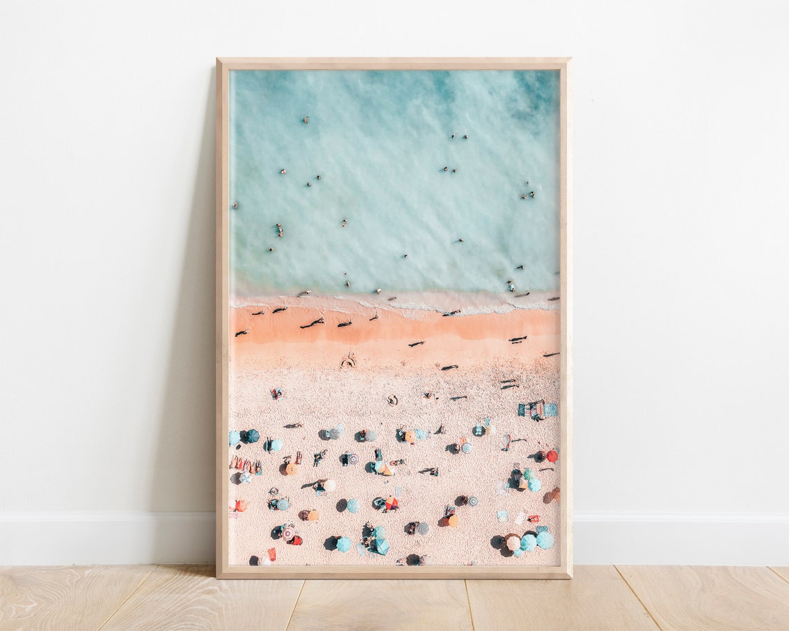 Aerial Beach Print, Australia Beach Print, Bondi Beach Home Decor ...