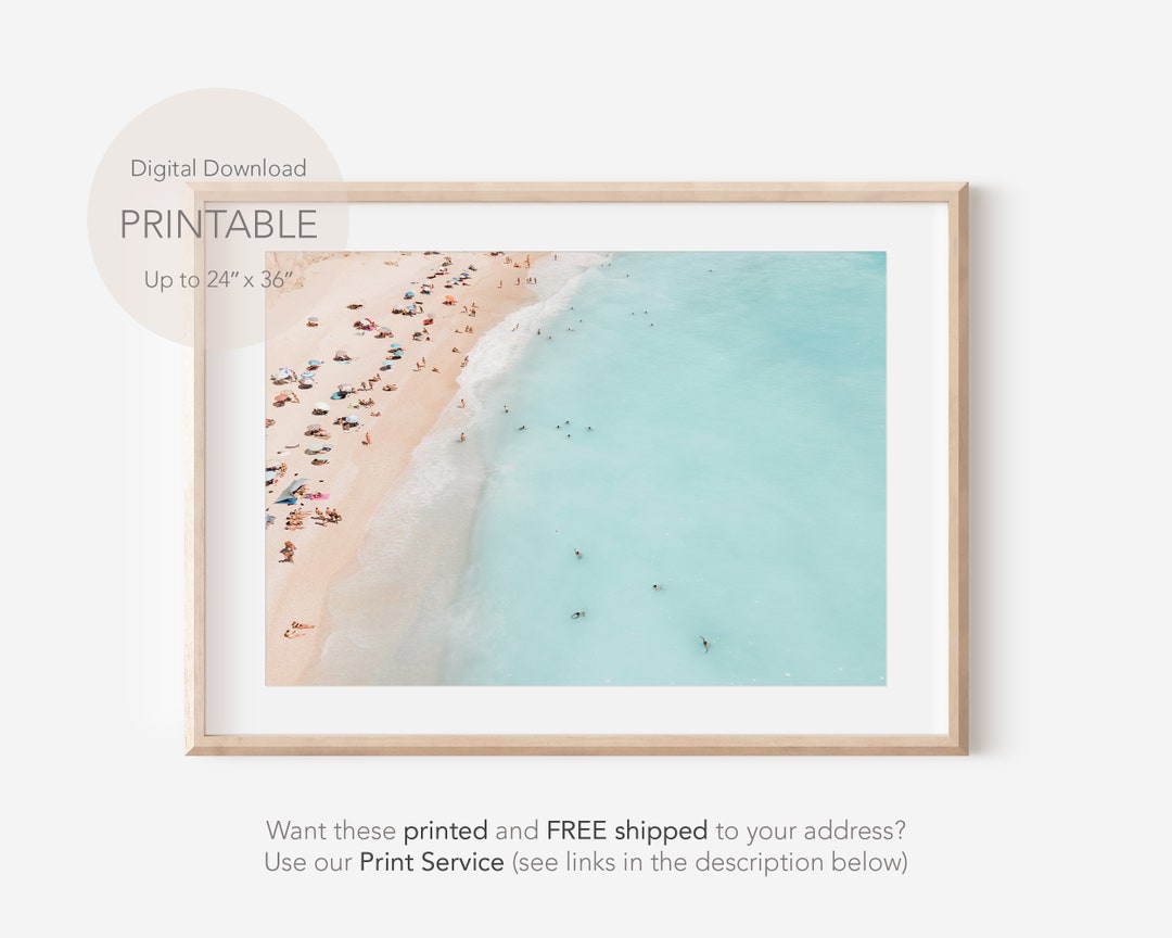 Extra Large Beach Art Abstract, Beach Summer Wall Art, Abstract Art ...