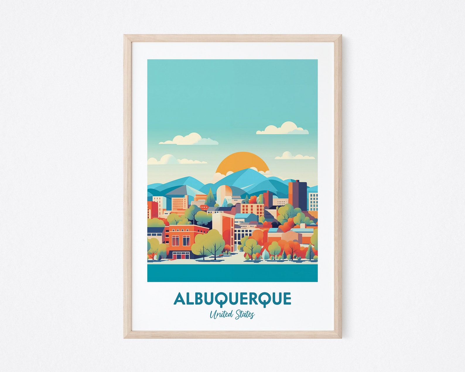 Albuquerque Travel Poster, Albuquerque Print, Albuquerque New Mexico ...