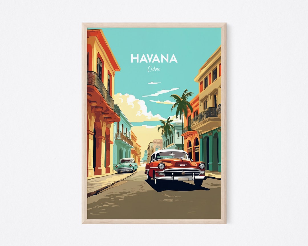 Havana Travel Print, Havana Poster, Havana Cuba Print, Havana Print Art ...