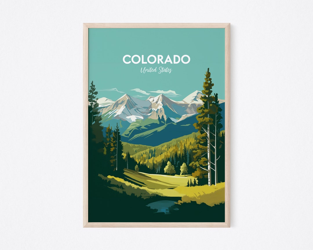 Colorado Poster, Colorado Print, United States, Travel Poster, Poster ...