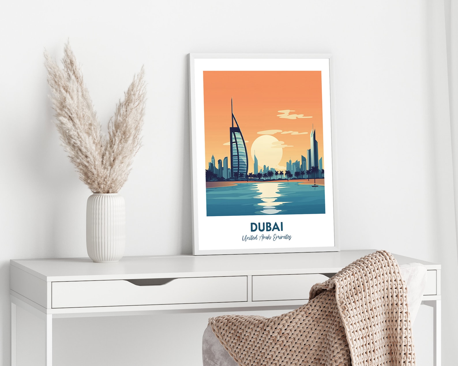 Dubai Travel Print, Dubai Print, Dubai UAE Poster, United Arab Emirates ...