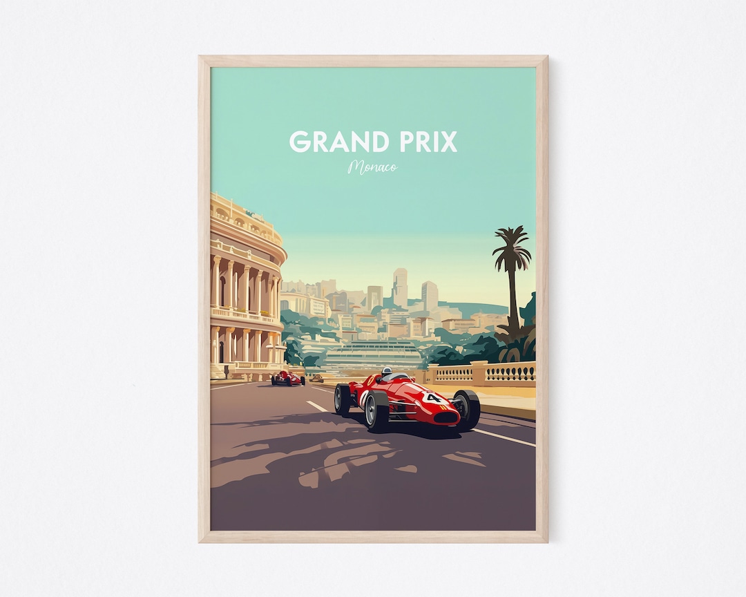 Monaco Grand Prix Poster 2024, F1 Poster, Monaco Poster, Grand Prix ...