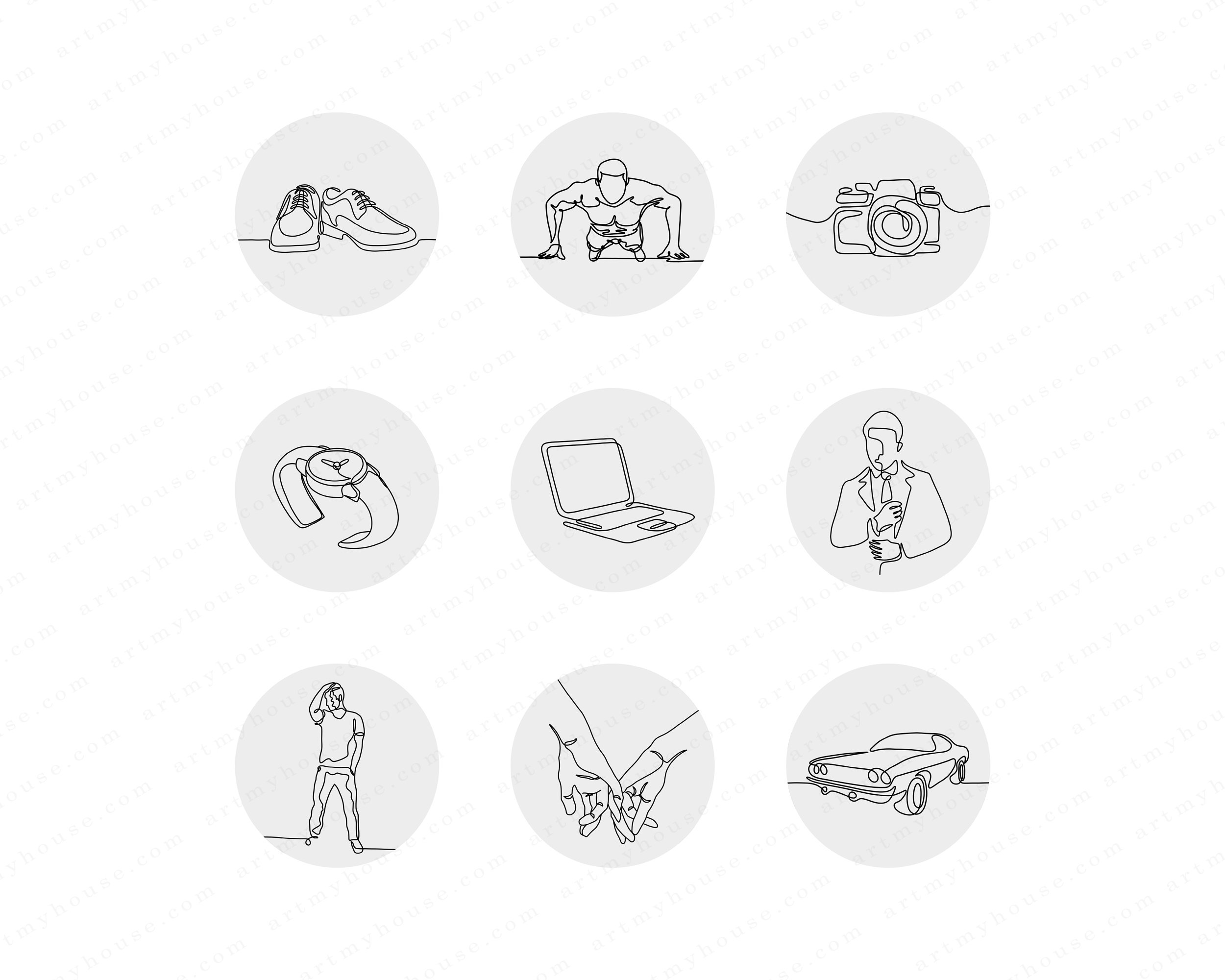 Instagram Highlight Covers Men Lifestyle Story Icons Male - Etsy