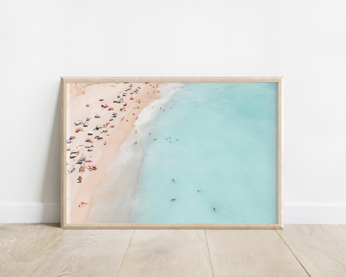 Extra Large Beach Art Abstract, Beach Summer Wall Art, Abstract Art ...
